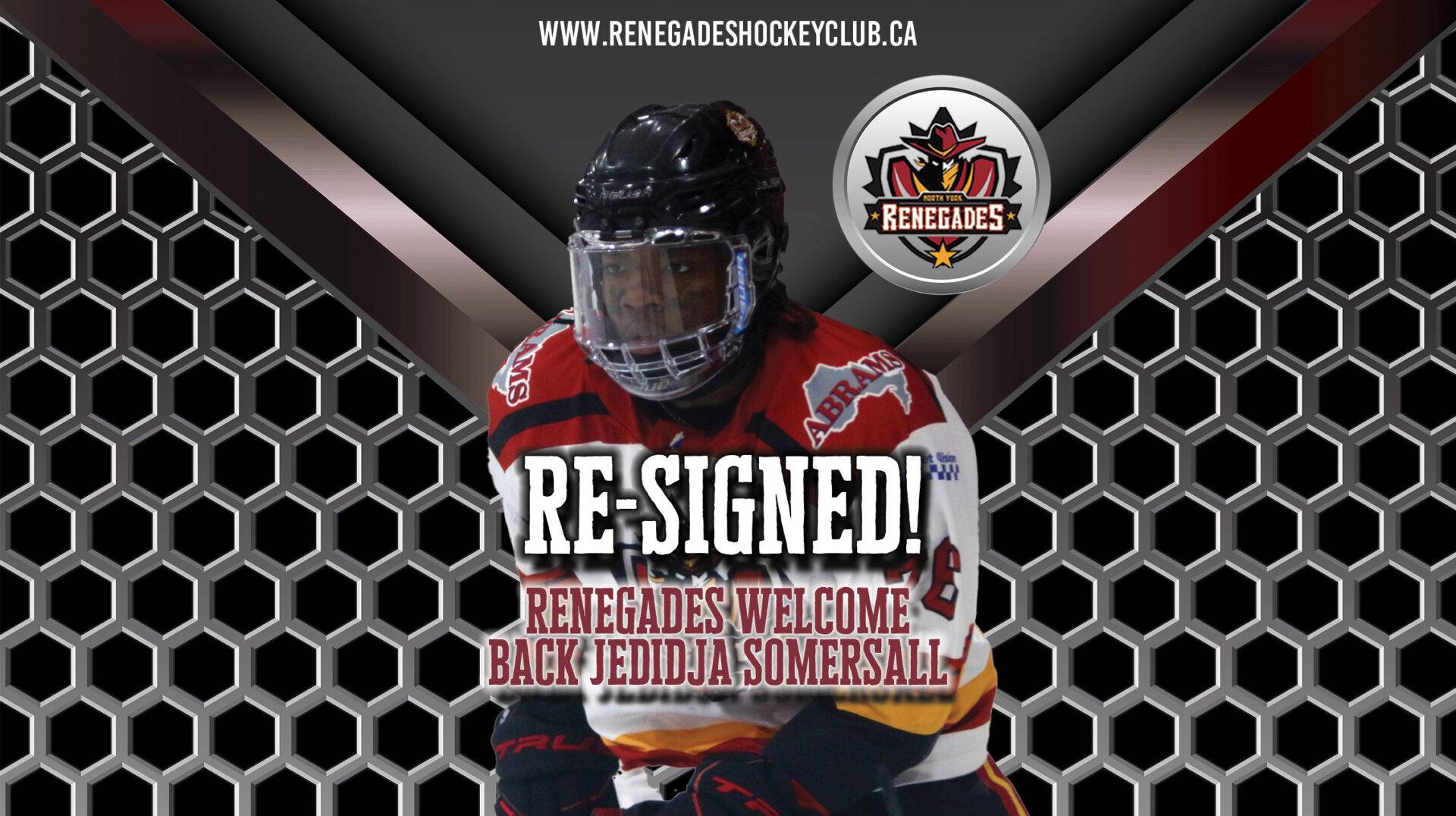 Jedidja Somersall Back with Renegades | North York Renegades Hockey